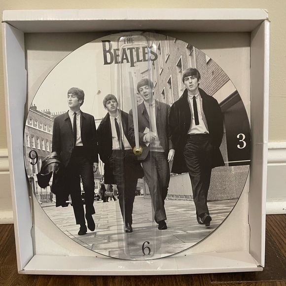 Wall Decor | Beatles Wall Clock Brand New In Box Black And White | Poshmark